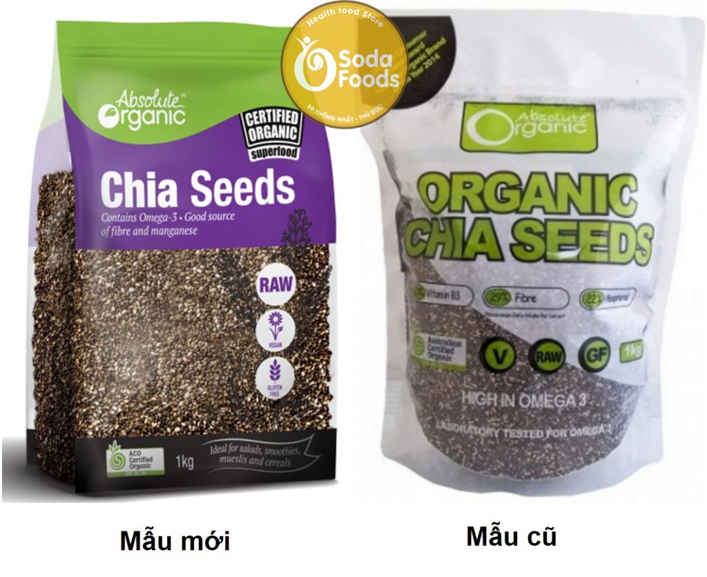Hạt Chia Úc Seeds High In Omega 3 Absolute Organic – Kidsmart