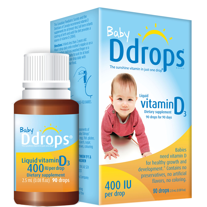 THUỐC NHỎ BABY DDROPS VITAMIN D3 – 90 GIỌT – Kidsmart