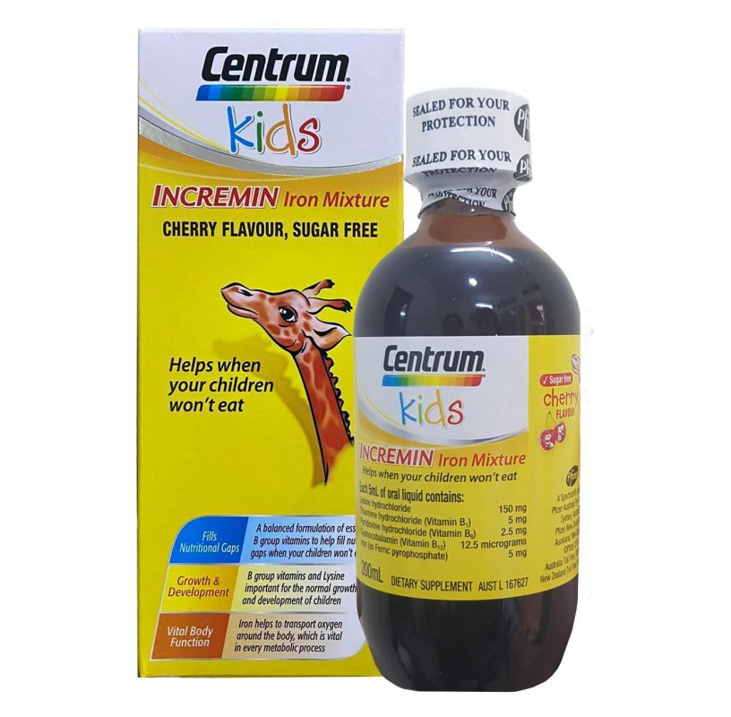 Siro Centrum Kids incremin iron mixture 200ml – mẫu mới – Kidsmart